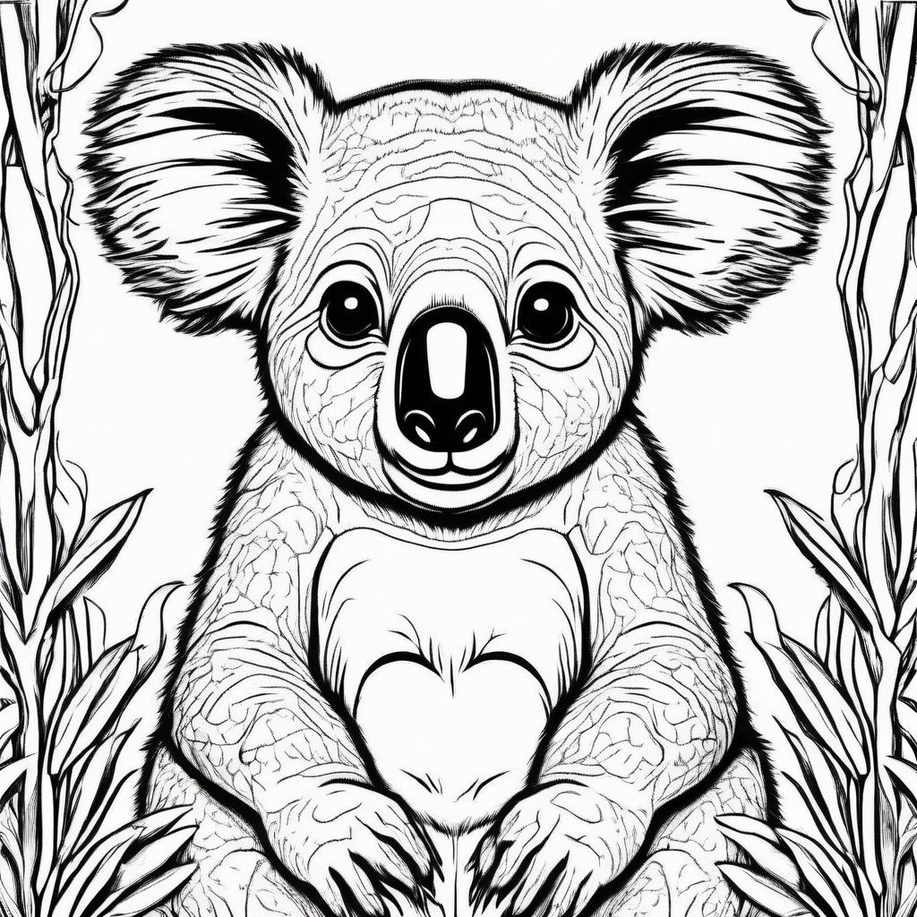 coloring page koala - Easy how to drawing