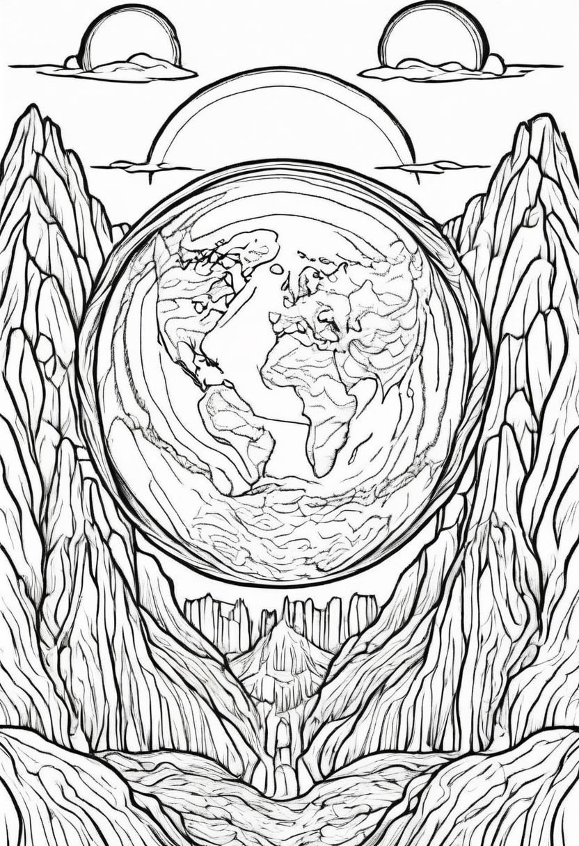 coloring page earth - Easy how to drawing