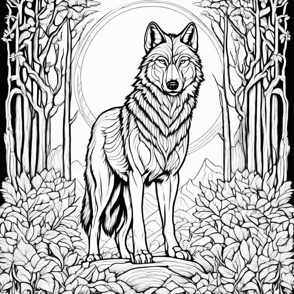 wolf coloring pages hard - Easy how to drawing