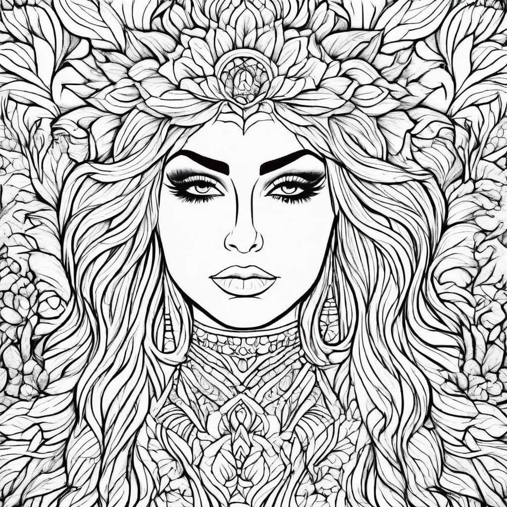 5 Page Printable Coloring Girls - Easy how to drawing