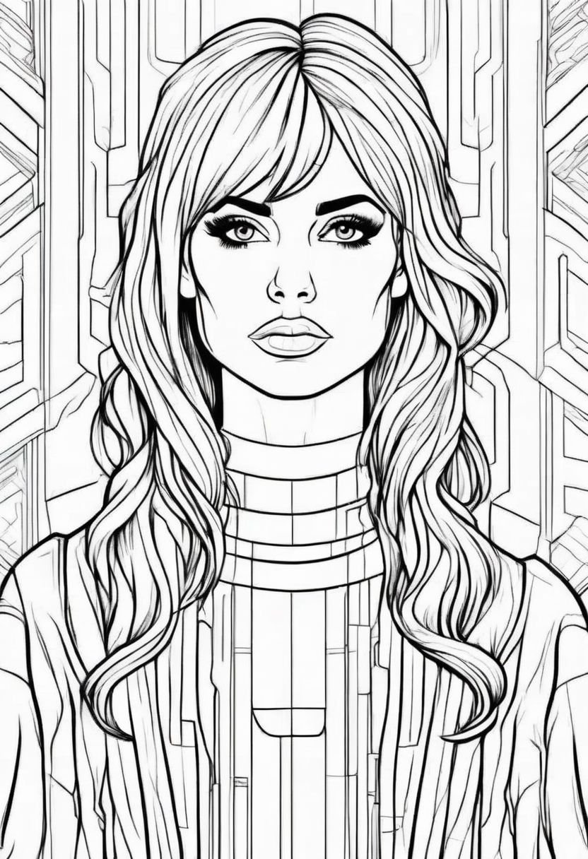 5 Page Printable Coloring Girls - Easy how to drawing