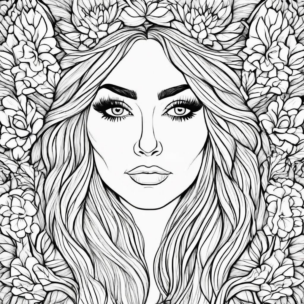 5 Page Printable Coloring Girls - Easy how to drawing