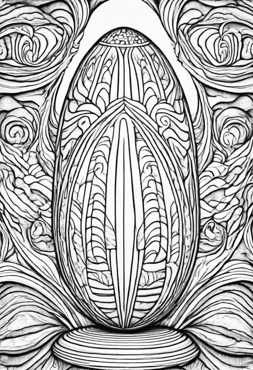 coloring page egg - Easy how to drawing