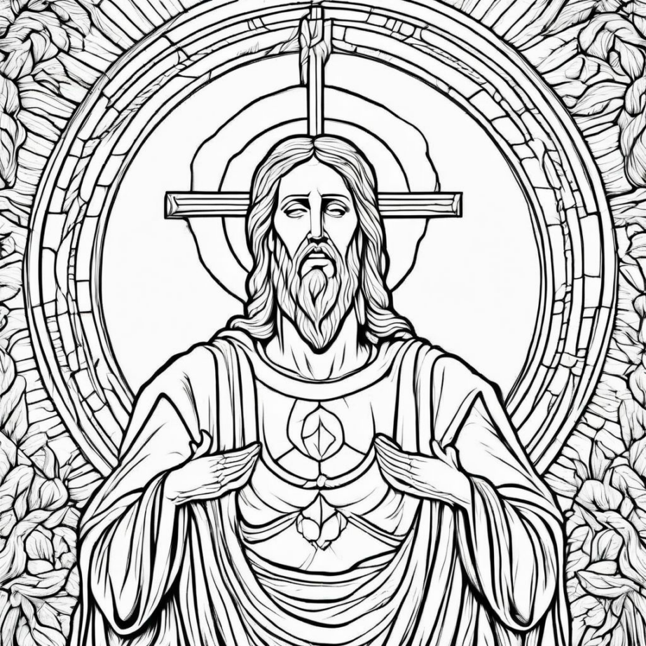 coloring page jesus2 - Easy how to drawing