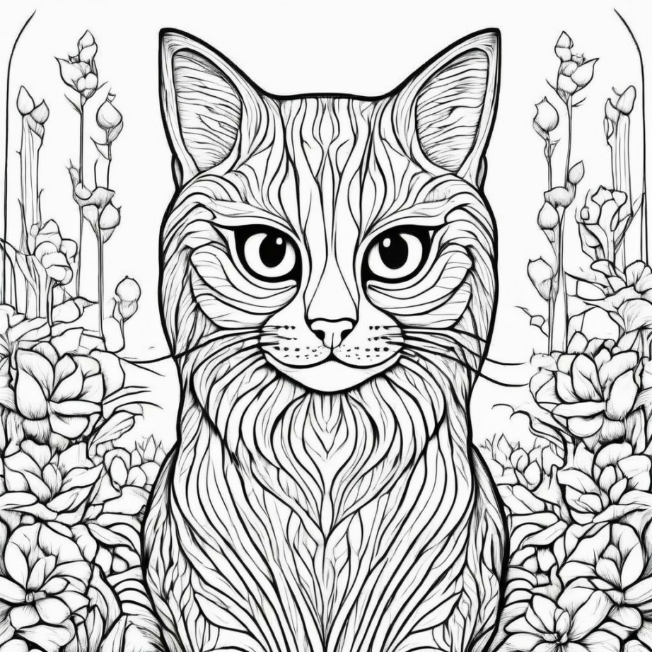 coloring page kitty cat - Easy how to drawing