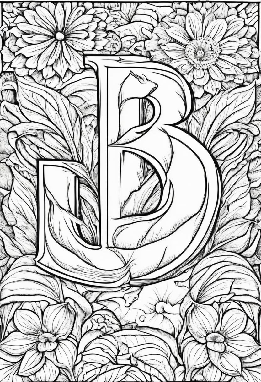 letter b coloring pages - Easy how to drawing