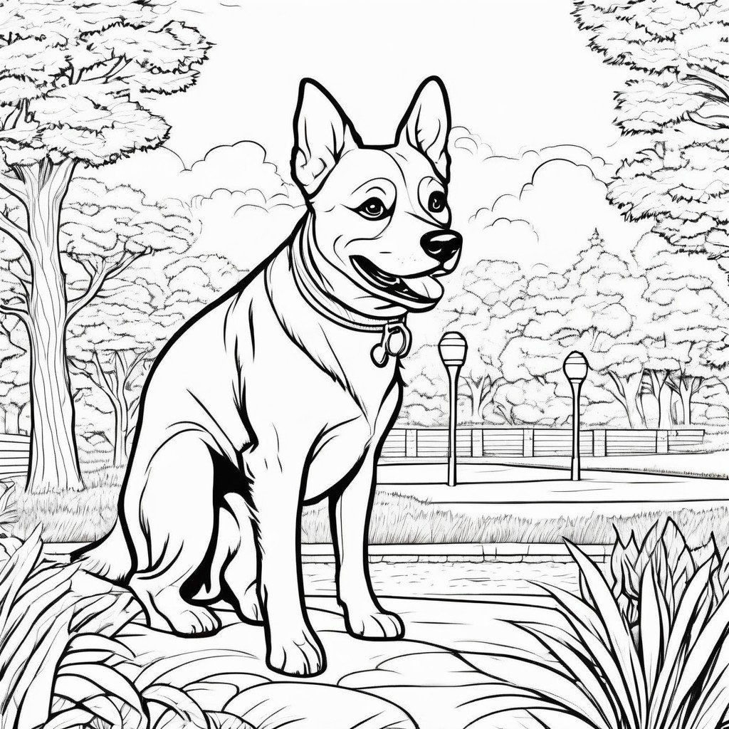 coloring page dog - Easy how to drawing